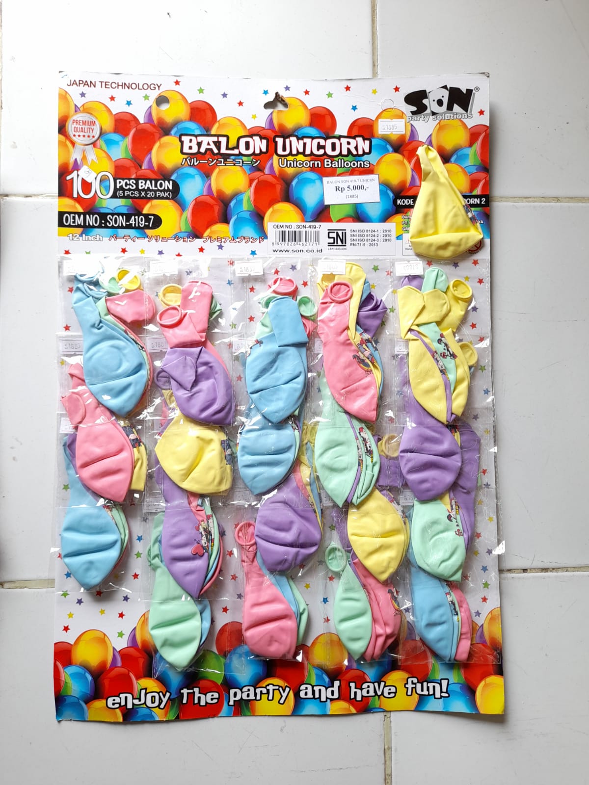Balon Latex Unicorn isi 5 pcs | Toko Toyibs | Belanja Aman dan Nyaman